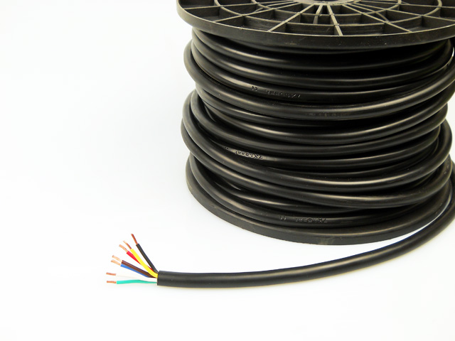 Kabel 7 žilni (7x1mm²) avtomobilski, ČRNE BARVE, na meter