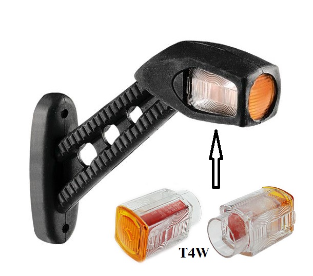 Replacement lens for end outline marker Hella OLD T4W, LEFT=RIGHT, Hella
