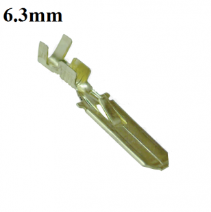 Flat terminal 6.3x0.8mm, MALE non-insulated, long version with locking ...